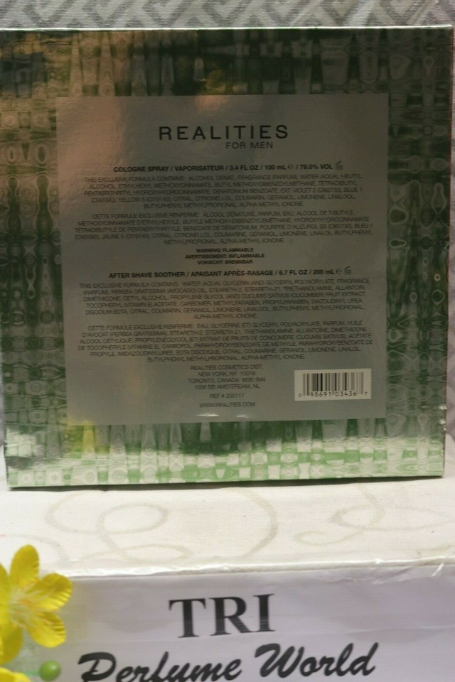 REALITIES for Men 2 pcs set (3.4 fl. oz. Cologne + 6.7 oz. After Shave ...