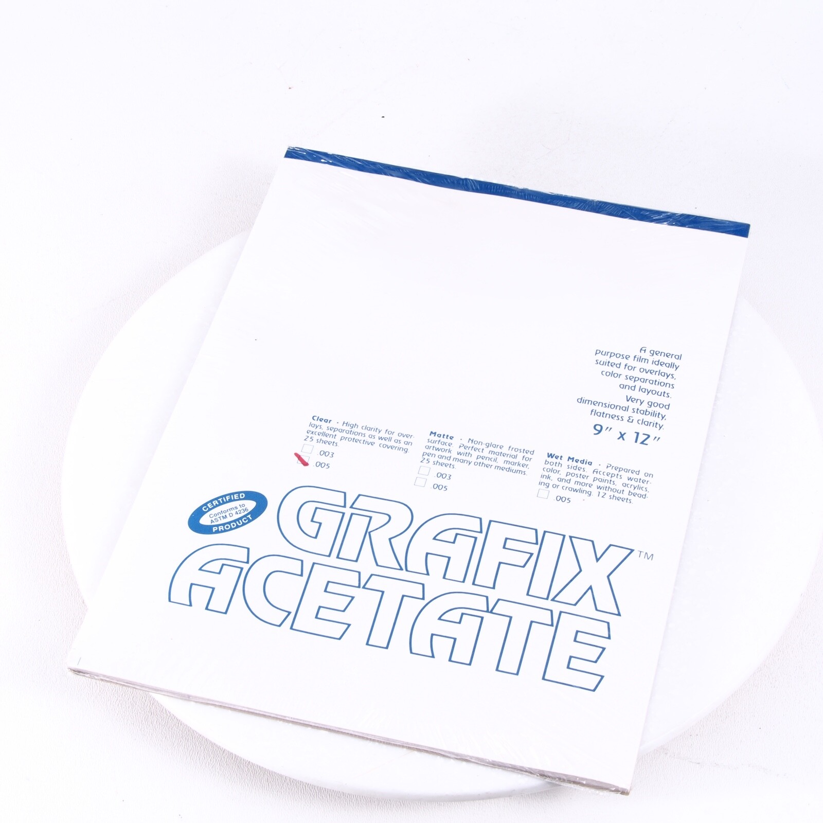 Grafix 9 X 12 Inches Biodegradable Clear Acetate 25 Sheets - 5CL0912 ...