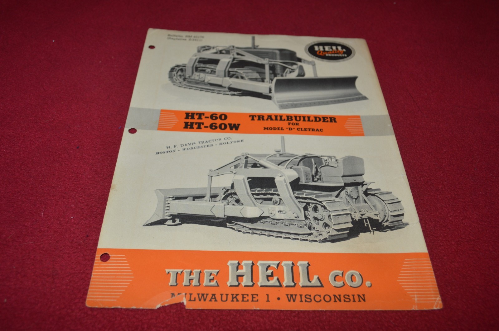 Oliver Tractor Cletrac D Heil Blade Dealer's Brochure DCPA9 | eBay
