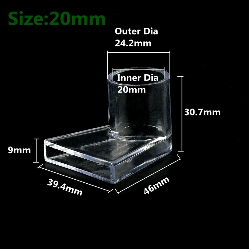 2x PVC Duckbill Outlet Pipe Fittings Triangular Aquarium Bottom Nozzle ...