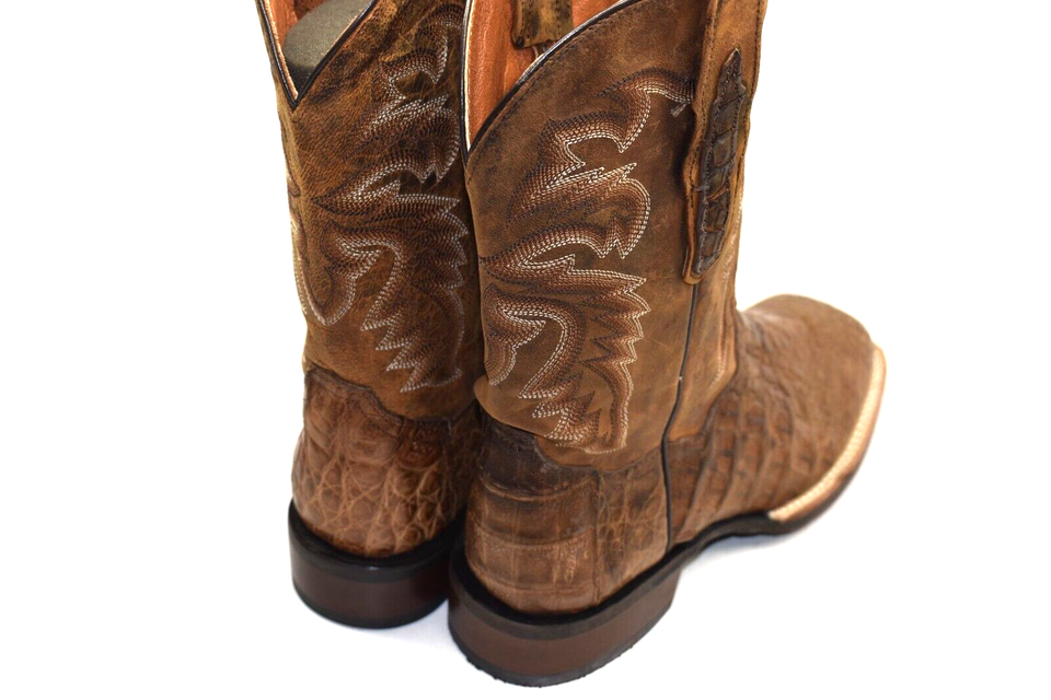 Dan Post DP2807 Men 9.5 D DENVER Bay Apache Cowboy Boots Caiman Square ...