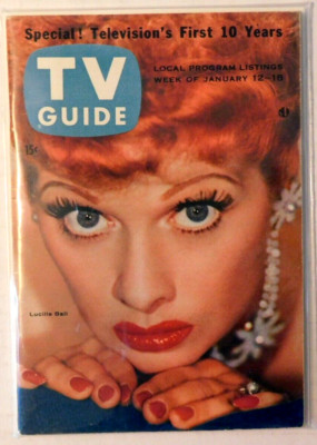 TV GUIDE #198 Jan 12, 1957 Lucille Ball | eBay
