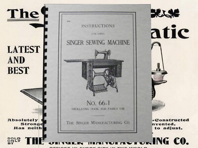 Singer Sewing Machine No. 66-1 Instruction Manual "1913" (27 Page) | eBay