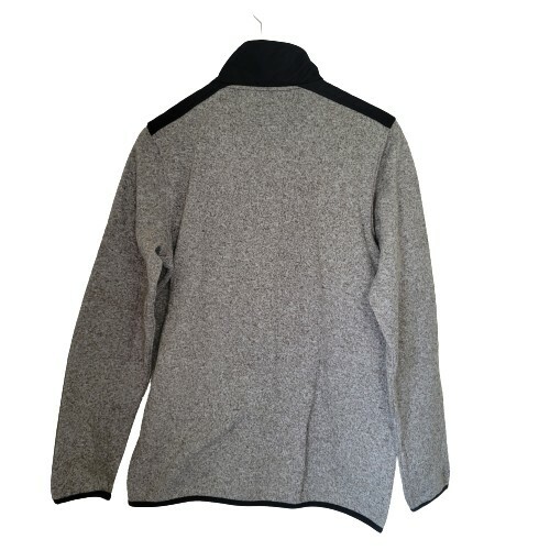 Chaps Fleece Jacket Sweater With Full Zipper Men's Size XL Gray Blue ...