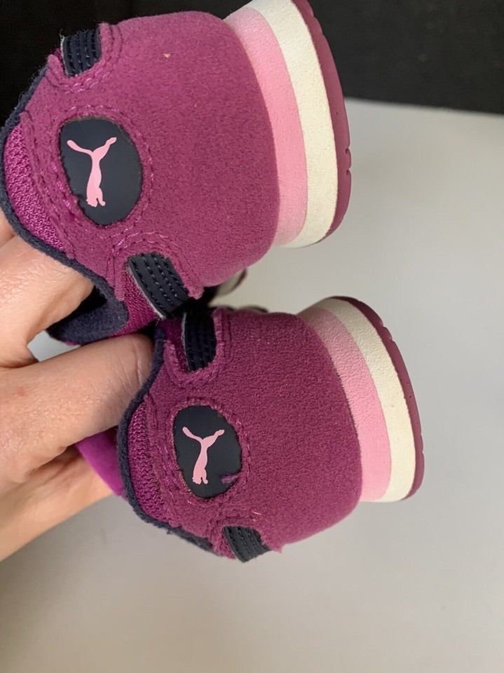 PUMA SUEDE Kinder-Fit 356373-21 Purple Shoes Girls Toddler Size 8C ...
