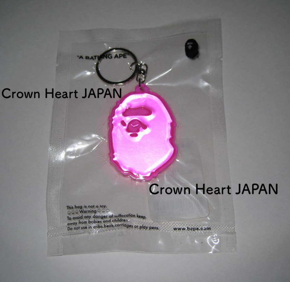 New A BATHING APE APE HEAD REFLECTIVE KEYCHAIN from BAPE (Choose one ...