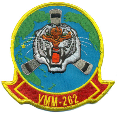 4" MARINE CORPS VMM-262 FLYING TIGERS HELI HOOK & LOOP EMBROIDERED ...