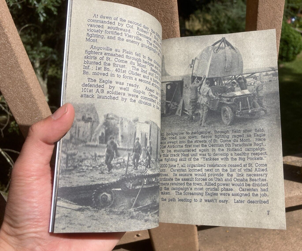 WW2 US Army Military 101st Airborne Division Pocket Guide Unit History ...