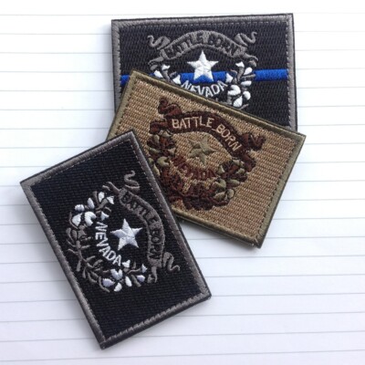 3 PCS NV Nevada STATE FLAG THE BLUE LINE US USA FLAG TACTICAL HOOK LOOP PATCH | eBay