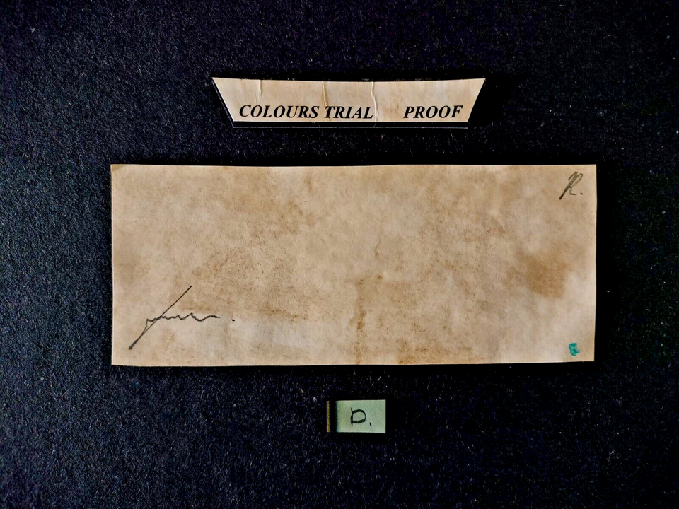 QV PENNY BLUE PROOF / DEEP GREEN FALSE PRINT TRIAL / GREAT BRITAIN - D ...