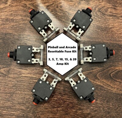 Arcade & Pinball Resettable Fuse Circuit Breakers (3A 5A 7A 10A 15A 20A ...