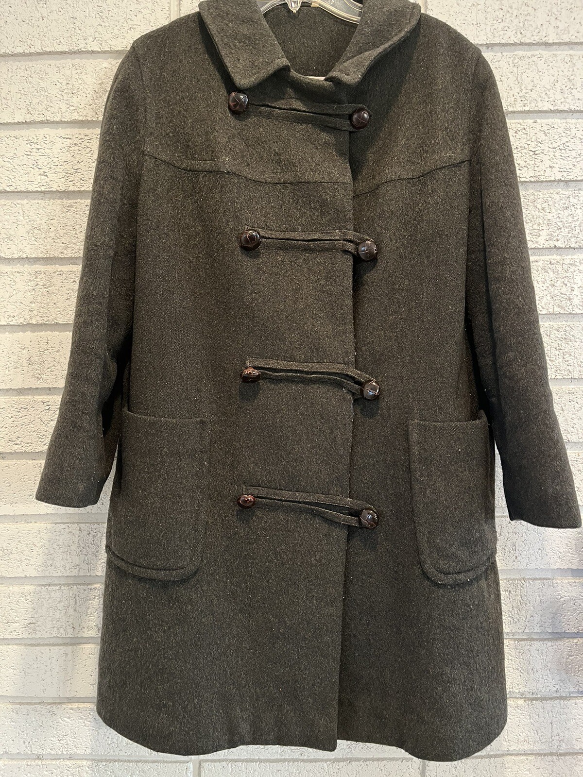 Original Loden Dutch Royal Wool Coat Women’s 12 Made… - Gem
