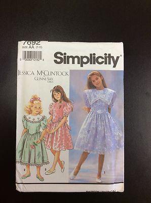 Simplicity #7692 Jessica McClintock Dress with Variations - Sizes 7-10 ...