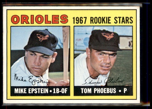 1967 Topps #204 Orioles 1967 Rookie Stars (Mike Epstein / Tom Phoebus ...