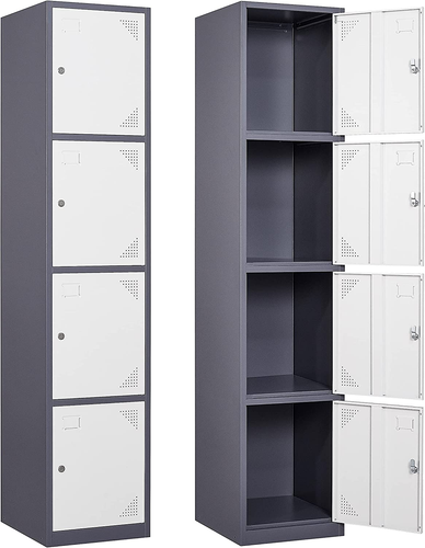 Lockers for Storage,Metal Locker with 4 Doors,71" Lockable Small Locker ...