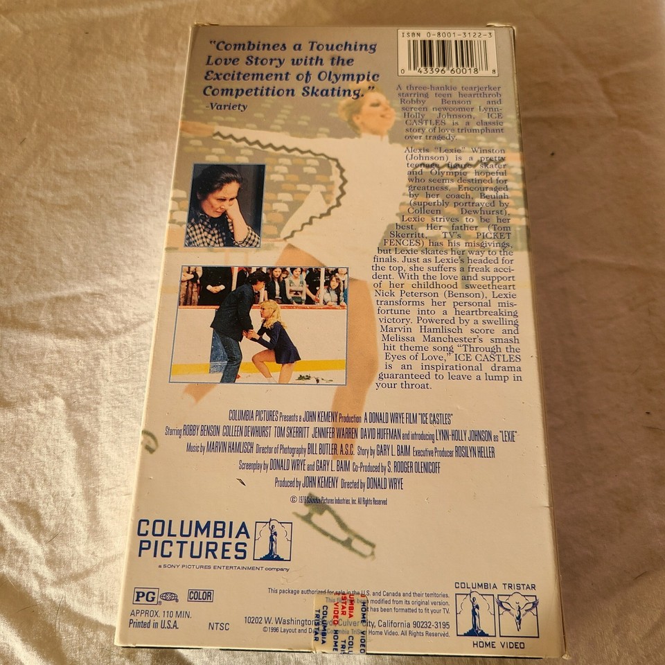 Ice Castles VHS, Robby Benson, Colleen Dewhurst, Tom Skerritt, Columbia ...