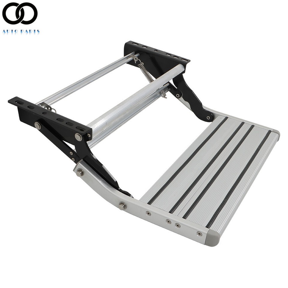 RV Camper Platform Steps Stair Anti-Slip Manual Pull Out Retractable ...