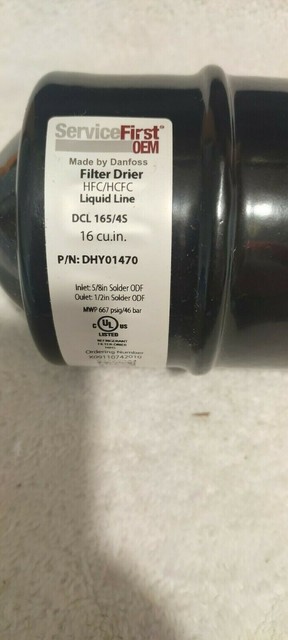 Danfoss Service First OEM Filter Drier HFC/HCFC Liquid Line DCL 165/45 ...