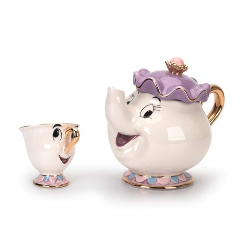 Cartoon New Beauty And The Beast Teapot Mug Mrs Potts Chip Tea Pot Cup ...