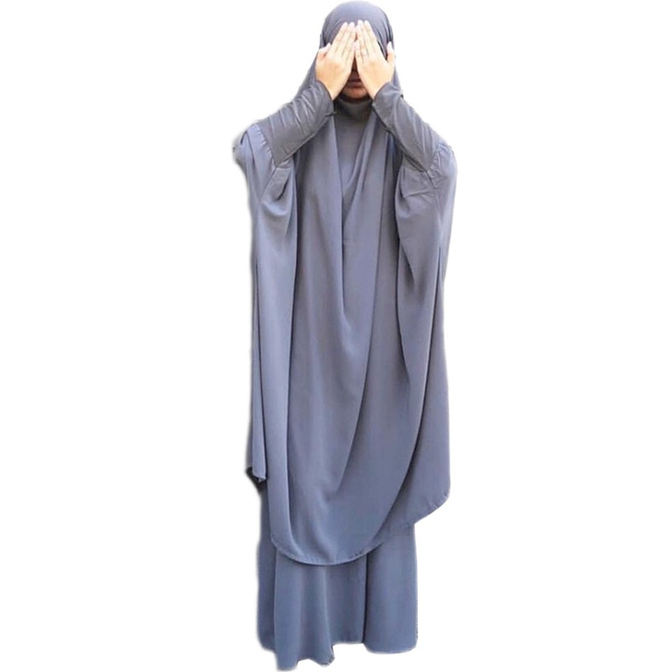 Khimar Hijab Burqa Caftan Muslim Women Kaftan Abaya Islamic Set Ramadan ...