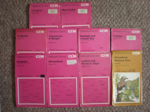 NORTH & MID WALES SNOWDON LANDRANGER OS ORDNANCE SURVEY MAPS JOB LOT ...
