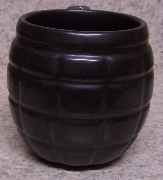Coffee Mug Simulated Pineapple Hand Grenade Gray NEW 15 ounce cup with ...
