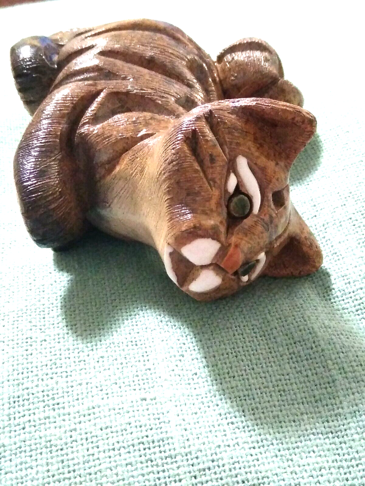 VTG Artesania Rinconada Uruguay FOLK ART Cat POTTERY Clay Figurine ...