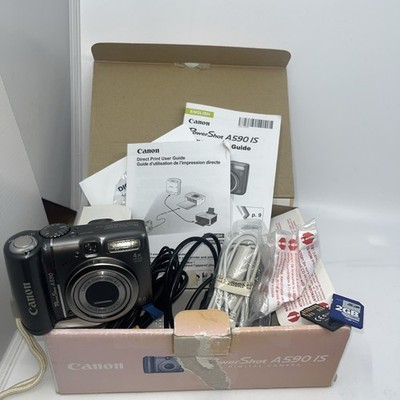 Canon PowerShot A590 IS Digital Camera, Original Box, Manuals | eBay