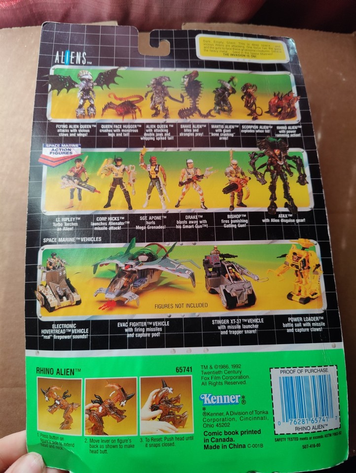 Kenner 1993 Aliens Rhino Alien Xenomorph Action Figure New | eBay
