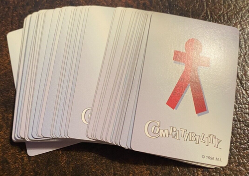 1996 Mattel Compatibility Game Set of 52 Gray Replacement Cards Pieces ...