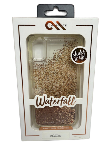 Waterfall Case Cover for Apple iPhone XR - Gold Glitter New ...