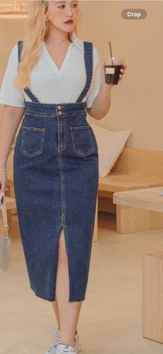 Air Space Plus 2Way High-Waist Slit Denim Pencil Skirt | eBay UK