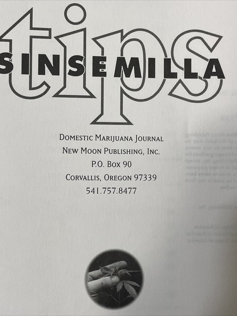 Sinsemilla Tips : The Best of, Revised Edition by Tom Alexander (1996, Trade Paperback, Revised ...