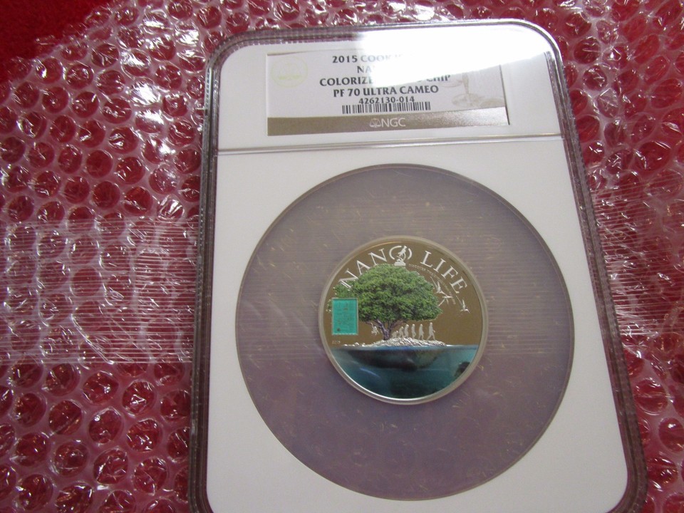 2015 Cook Islands Is Nano Life .999 1.5 oz Silver Coin w/ Nano Chip $10 ...
