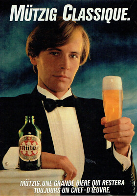 publicité Advertising 0423 1981 Mutzig Classique grande bière d'Alsace ...