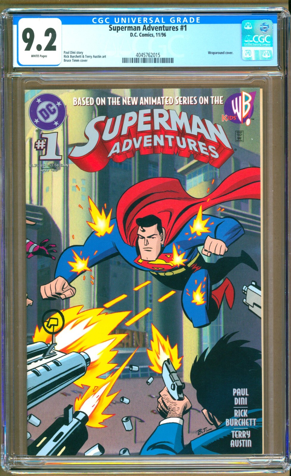 Superman Adventures #1 (1996) CGC 9.2 WP Dini - Timm - Burchett ...