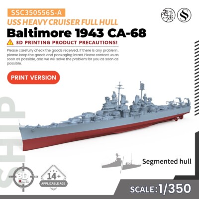 SSMODEL SSC350556S-A 1/350 USS Baltimore Heavy Cruiser 1943 CA-68 Full ...