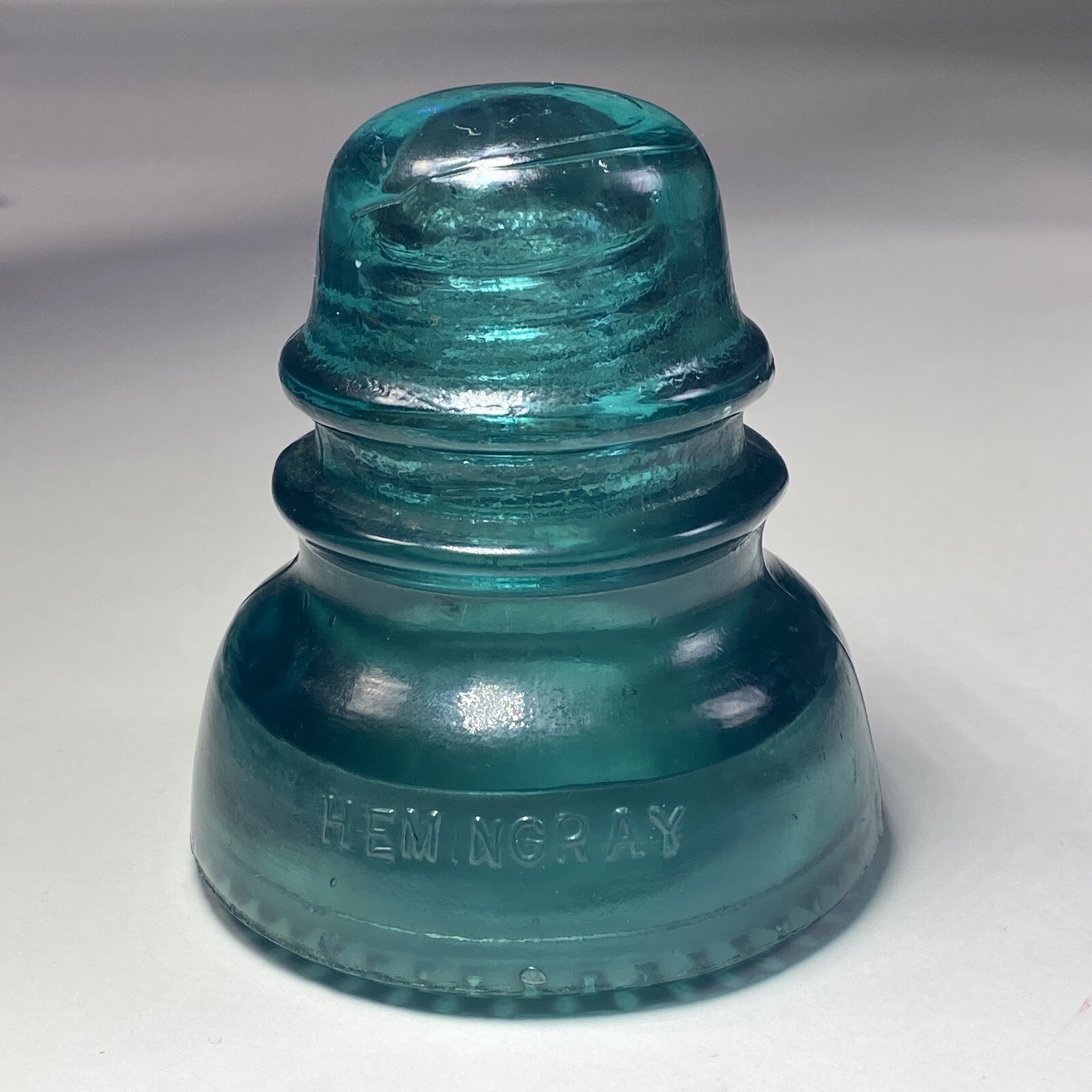 Antique Hemingray 40 Blue Green Telephone Telegraph Railroad Glass ...
