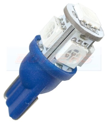 Blue Ledson 501 T10 12v Capless W2.1x9.5D Push In LED Sidelight Bulb ...