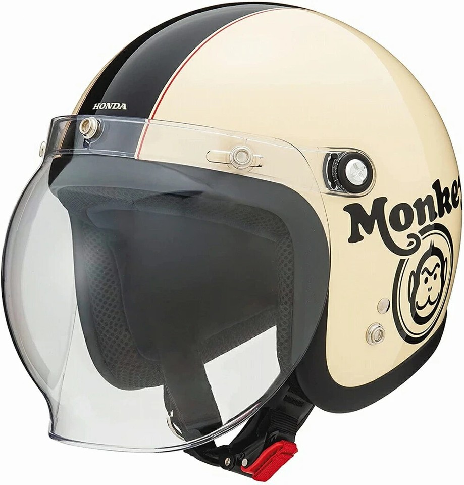 HONDA MONKEY Open Face Helmet Jet Helmets Ivory x Black L size | eBay