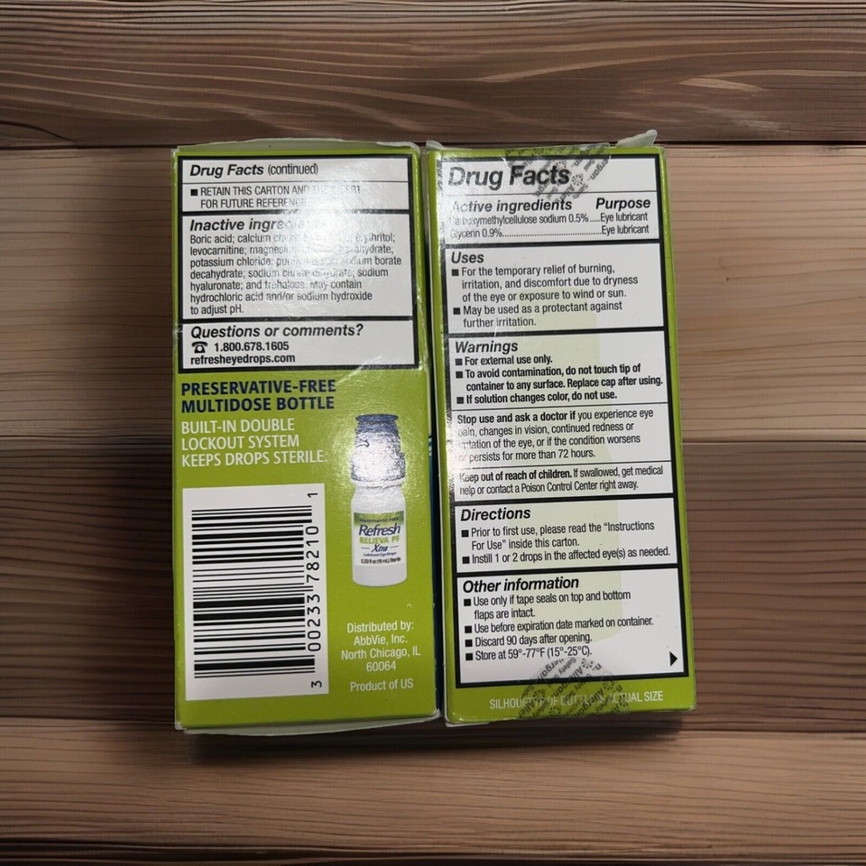 (2)~ REFRESH RELIEVA PF XTRA Lubricates and Protects 0.33oz EXP 10/2025 ...