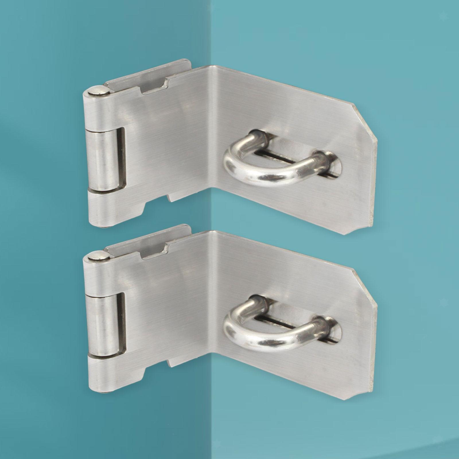 2Pcs Padlock Hasp latches Zinc Alloy Safe Gate Locks for Door Cabinet ...
