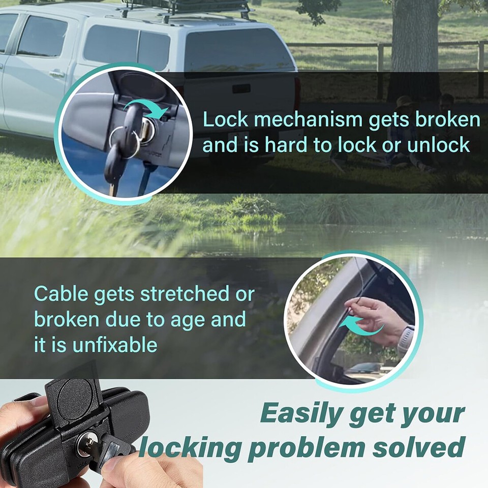 for Leer Truck Cap Tonneau Cover Lock Handle Latch Cable 113436 100XQ ...