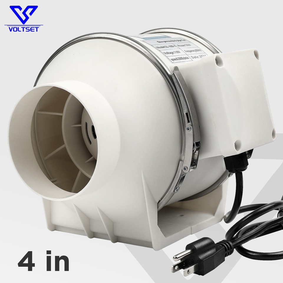 4/6/8 inch Duct Fan Inline Ventilation Exhaust Fan 280 CFM Duct Intake ...