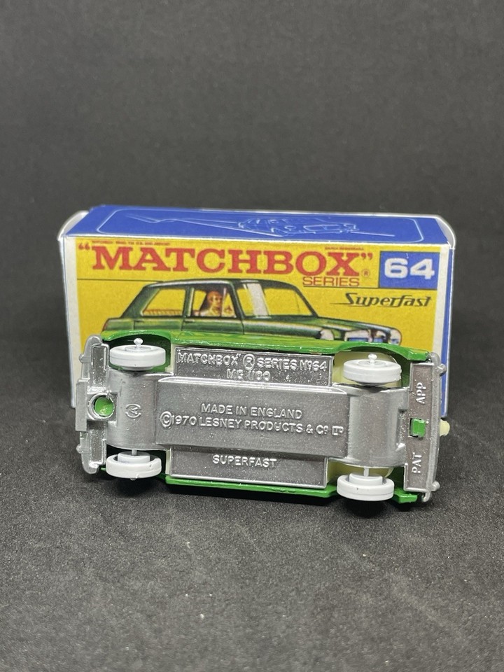 Matchbox Lesney Prepro 64 MG 1100 Transitional White Superfast Wheels ...