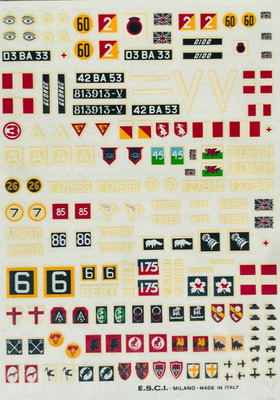 ESCI Decals : 1:35 scale GB Tanks : Cromwell, Crusader, etc. New ...