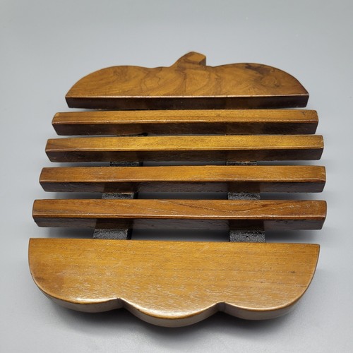 Apple Shaped Wooden Trivet 9 inches Long (6C x26) | eBay