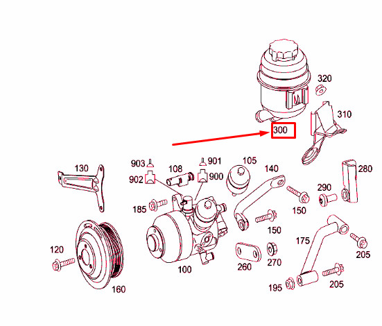 OEM Mercedes-Benz S W221 Power Steering Reservoir A2214660102 Genuine ...