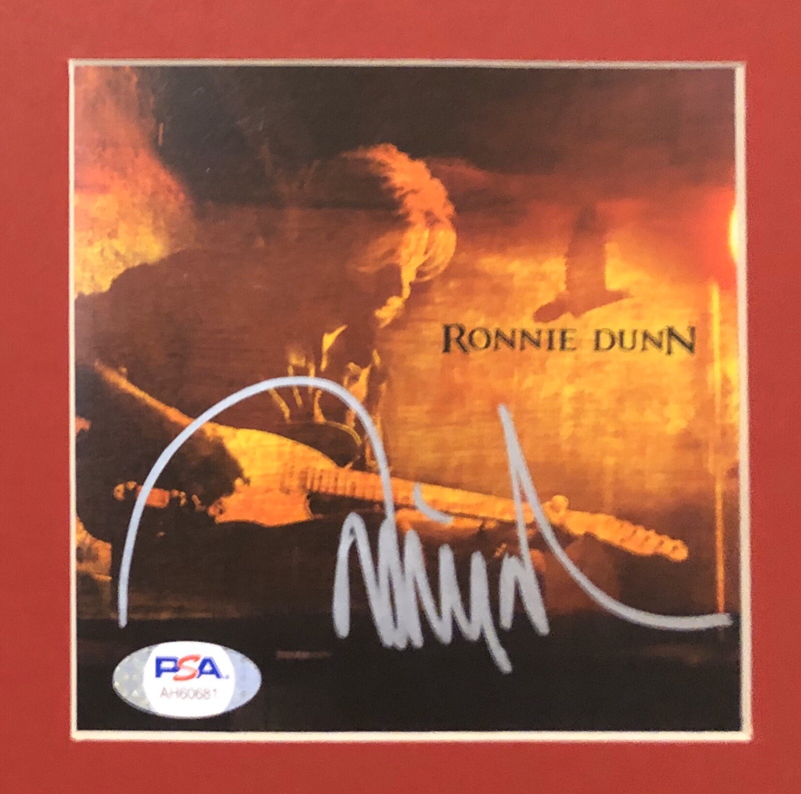 Ronnie Dunn Signed Autographed Framed Self Titled Cd Cover Psa/Dna ...