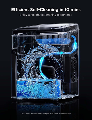 Smart Ice Maker Countertop, Portable Ice Machine with Voice Control, 9 ...